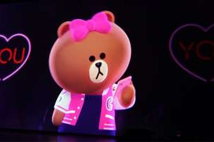 Choco Si Adik Brown Dikenalkan Line di Tokyo