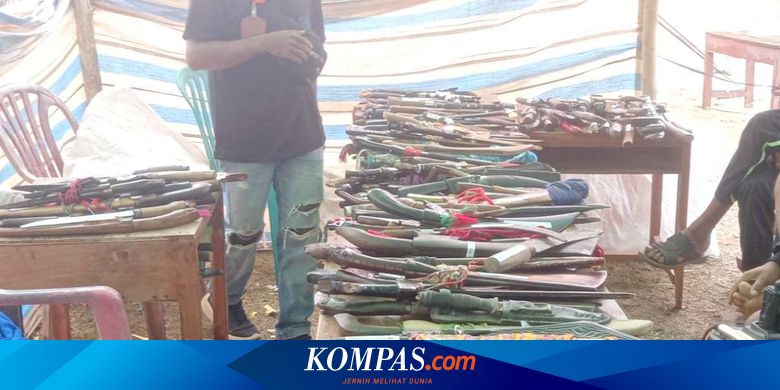 Ratusan Senjata Tajam Milik Pendaki di Bima Disita, Ada Parang dan Celurit