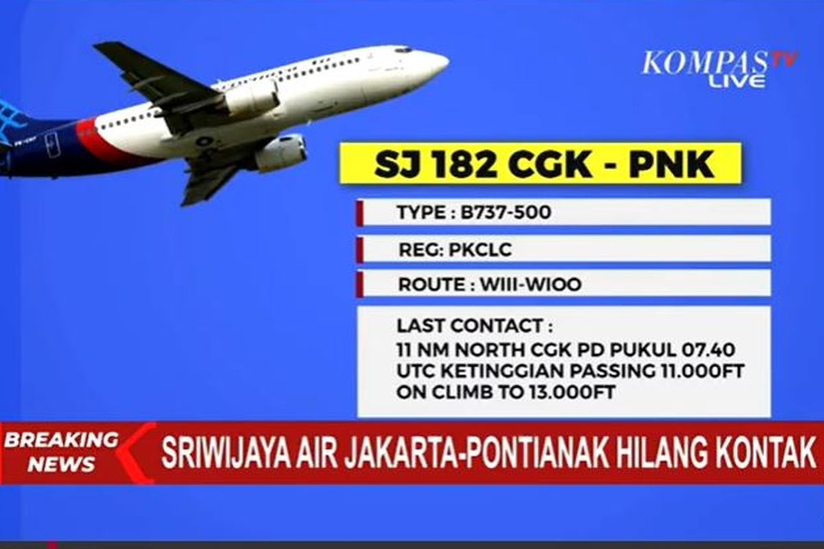 Hari Ini dalam Sejarah: Sriwijaya Air SJ 182 Jatuh di Kepulauan Seribu ...