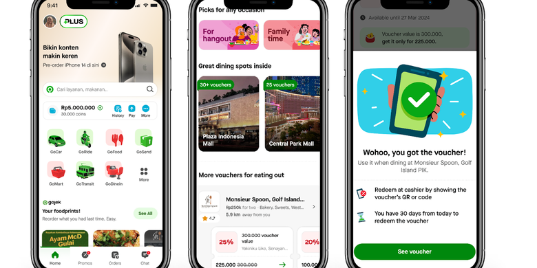 Gojek Rilis Vocher Makan di Restoran, Ada Diskon hingga 25 Persen