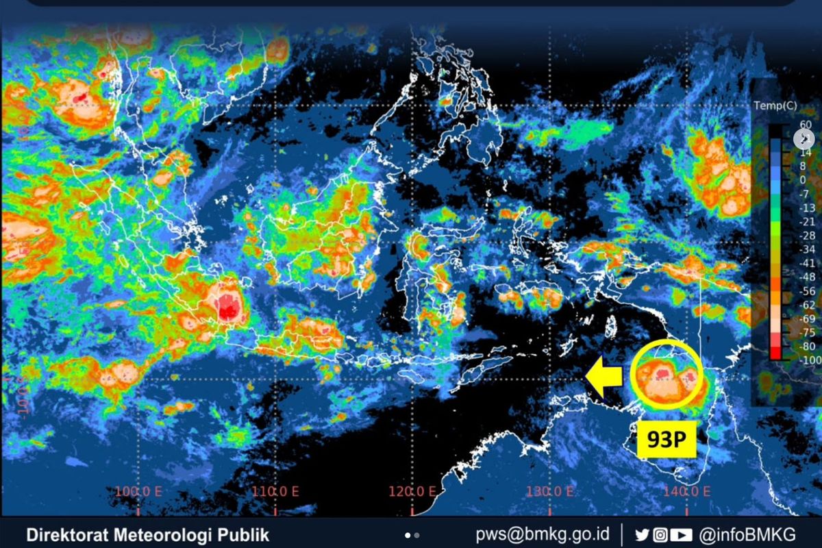 BMKG Deteksi Bibit Siklon Tropis 93P, Apa Dampaknya di Indonesia?