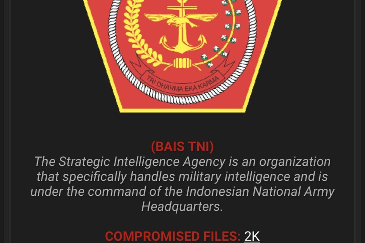 Data Bais Diretas, TNI: Sudah Ditangani Kemenko Polhukam dan BSSN