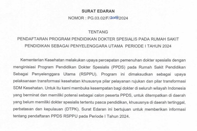 Pendaftaran Pendidikan Dokter Spesialis Rumah Sakit Dibuka, Ini Syarat ... Pendaftaran Pendidikan Dokter Spesialis Rumah Sakit Dibuka, Ini Syarat ...