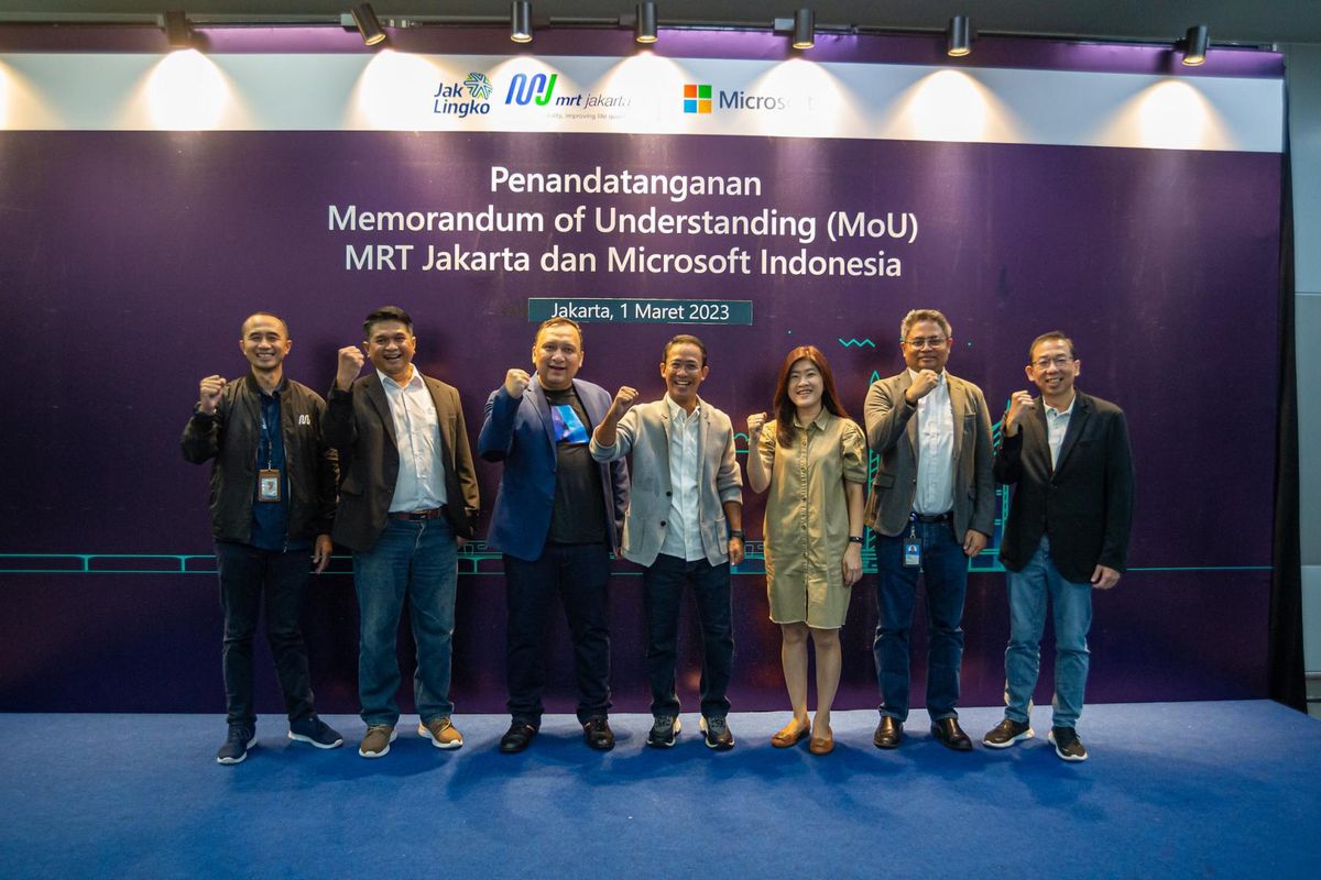 Transformasi Digital, MRT Jakarta Resmi Gandeng Microsoft Indonesia