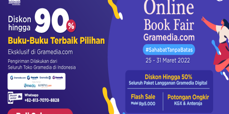 Gramedia Gelar Online Book Fair dan Tawarkan Diskon hingga 90 Persen