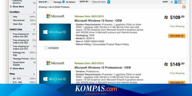 Terungkap, Jadwal Peluncuran dan Harga Windows 10