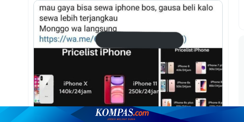 Ramai Jasa Sewa Iphone, Begini Pandangan Sosiolog