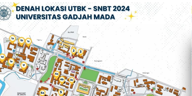 Denah 44 Lokasi UTBK UGM Selama SNBT 2024 Halaman all - Kompas.com