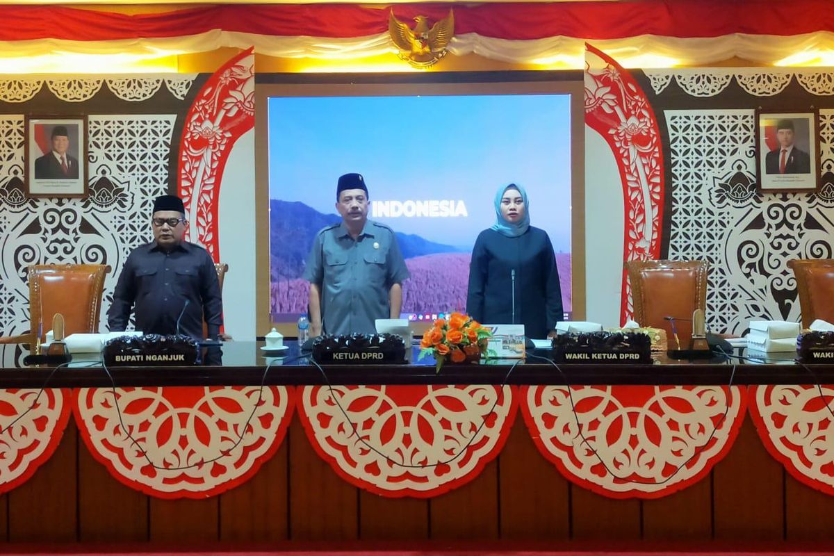 DPRD Nganjuk Gelar Rapat Paripurna Penetapan Marhaen-Handy Jadi Bupati dan Wakil Bupati Terpilih ...