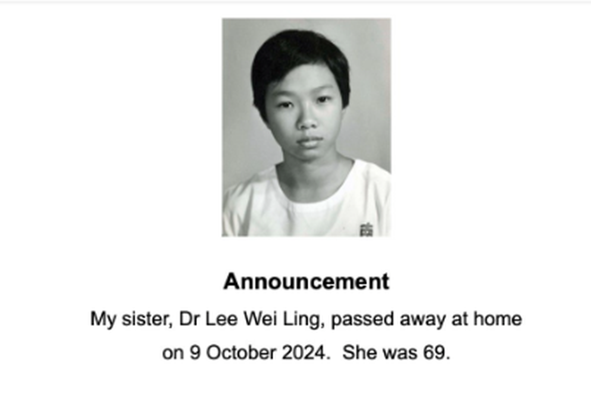Lee Wei Ling, Putri "Pendiri" Singapura, Meninggal di Usia 69 Tahun