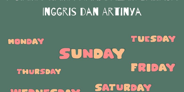 7 Nama-nama Hari dalam Bahasa Inggris dan Artinya