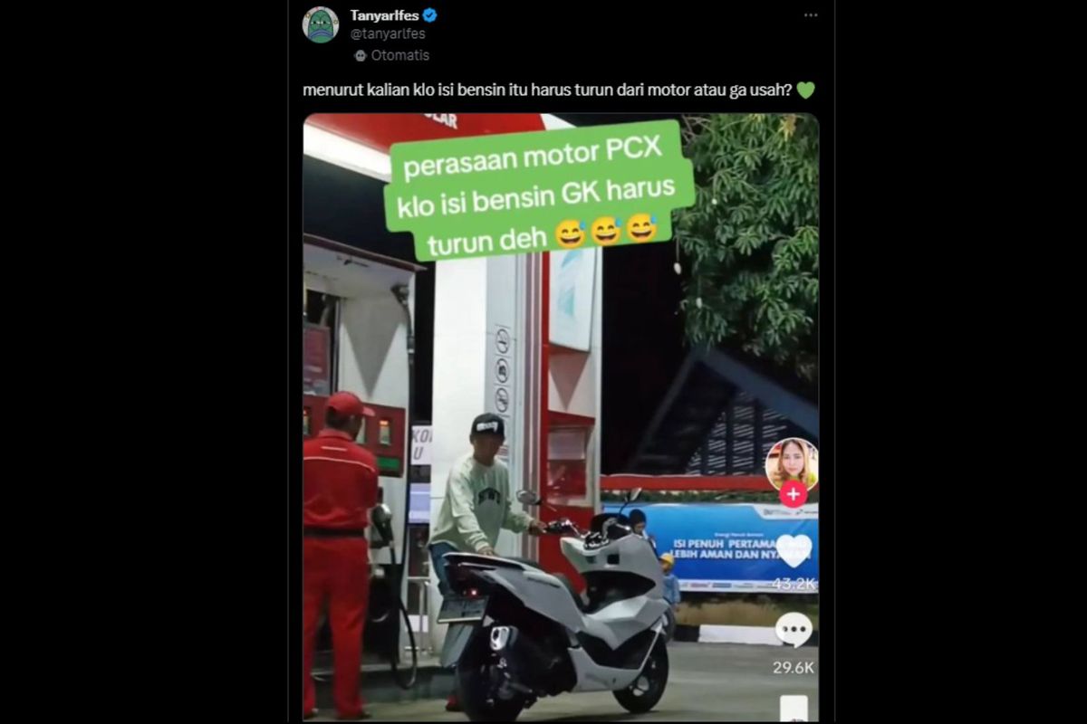 Penjelasan Pertamina soal Harus Turun dari Motor Saat Isi BBM di SPBU