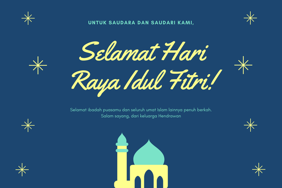 Cara Bikin Kartu Ucapan Idul Fitri 2024 dan Contoh Ucapan Selamat Lebaran