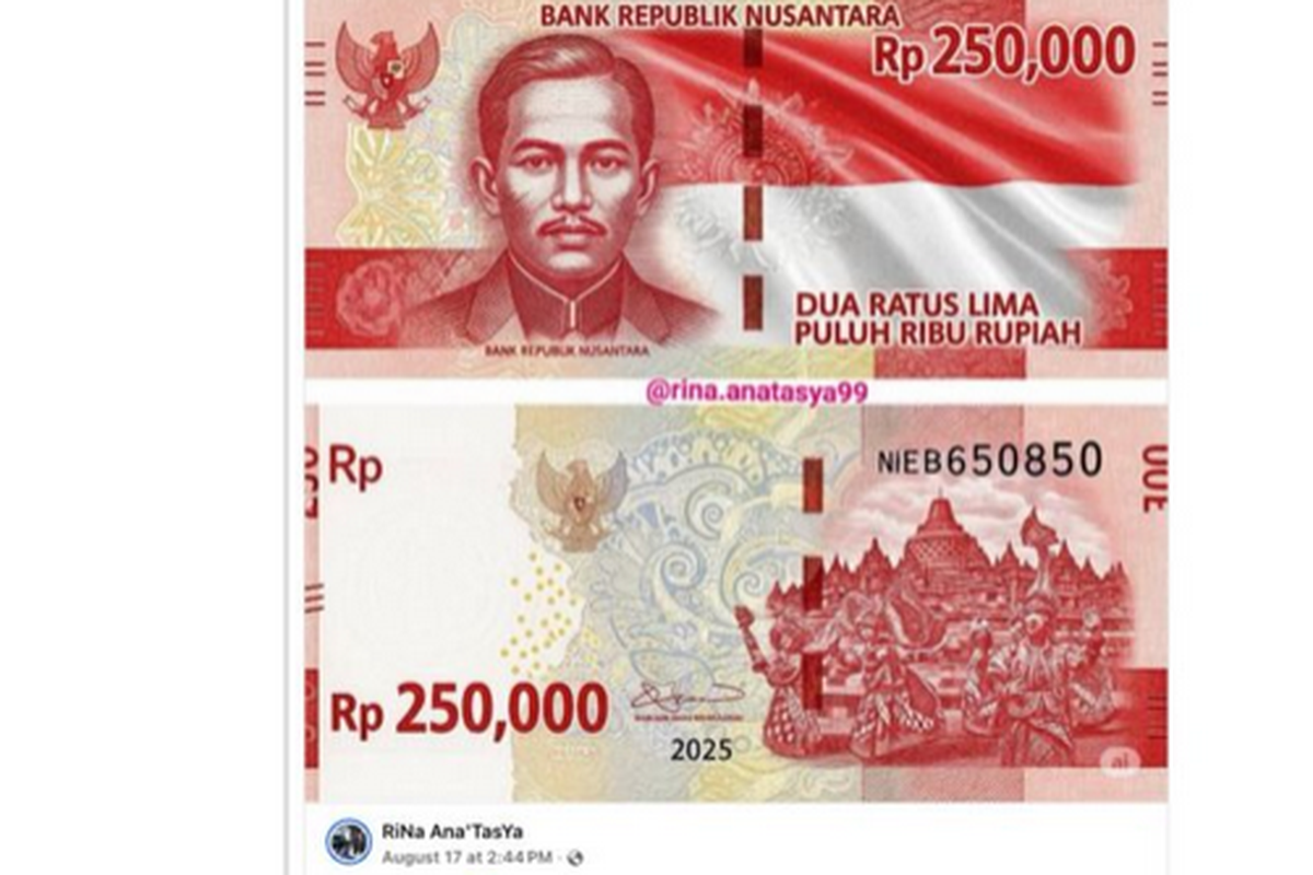 Beredar Info Pecahan Uang Rupiah Terbaru Senilai Rp 250.000, Bagaimana ...