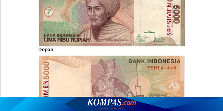 Hari Ini dalam Sejarah: Uang Rp 5.000 Bergambar Imam Bonjol Diterbitkan