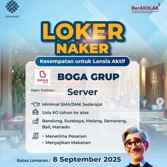 Lowongan Kerja Lansia 2025: Boga Group Buka Peluang Usia 60 Tahun ke ...