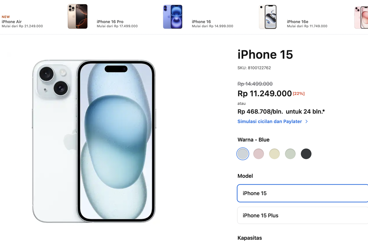 Daftar Harga iPhone per 8 Desember 2025 di iBox, iPhone 15 Diskon ...