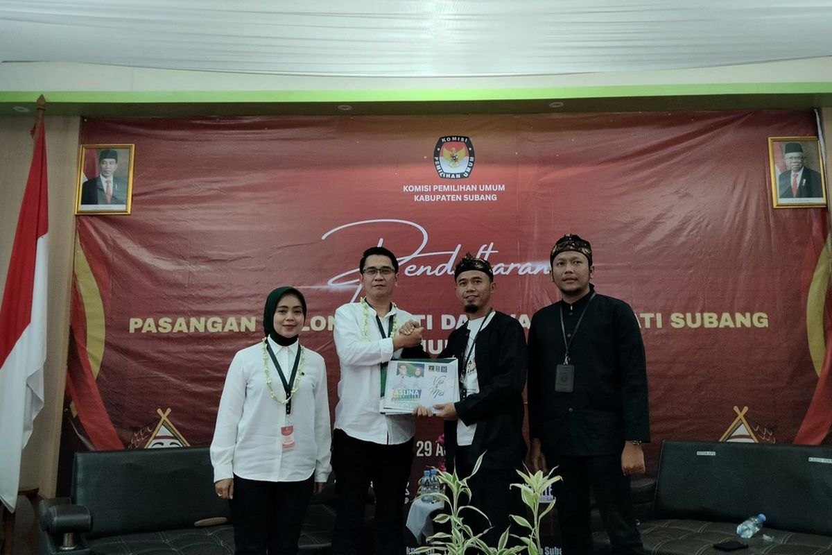 Pilkada Subang, Asep Rochman Dimyati-Lina Marliana Daftar Pertama ke KPU