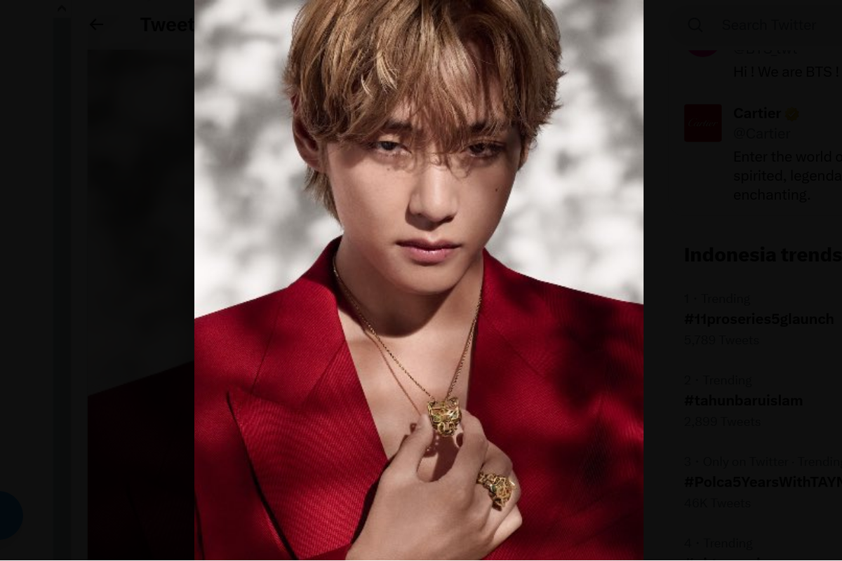 V BTS Jadi Brand Ambassador Cartier
