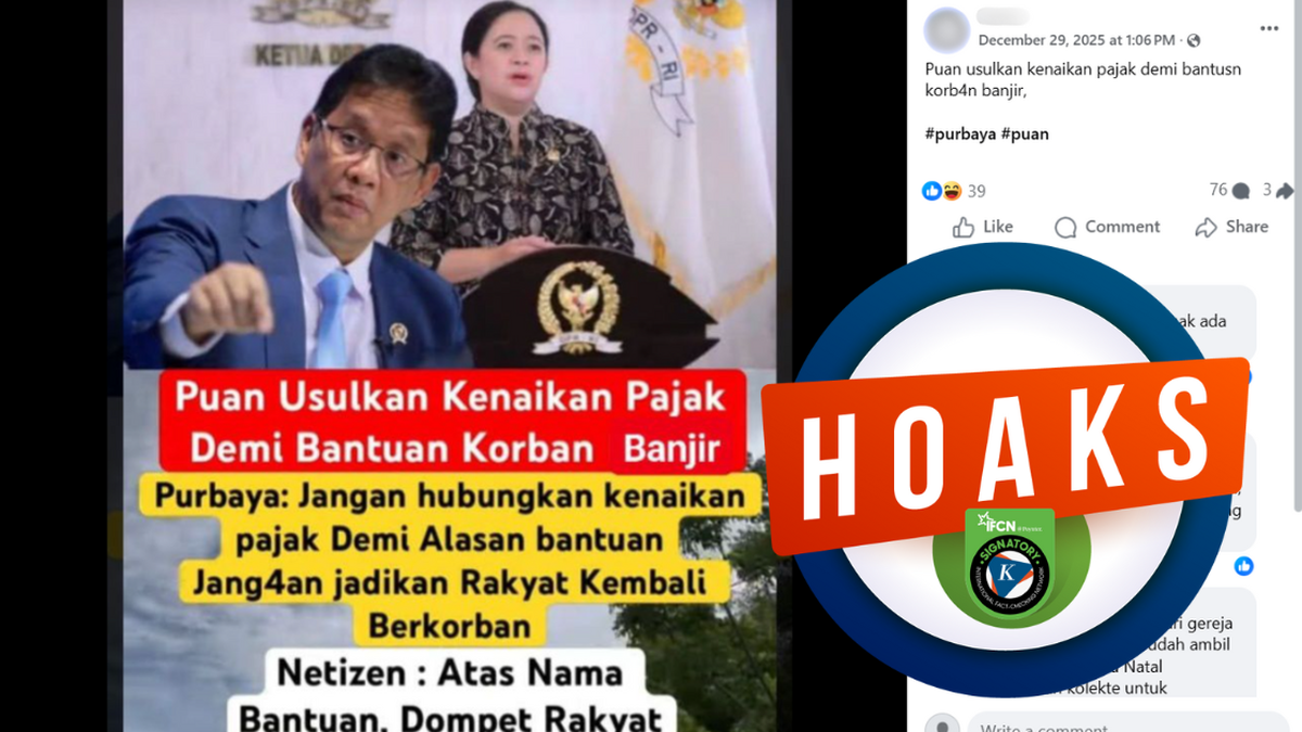 INFOGRAFIK: Hoaks Puan Maharani Usulkan Kenaikan Pajak untuk Bantu ...