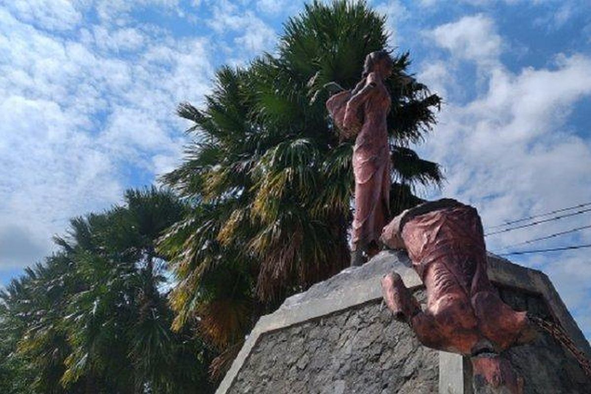 Kronologi Perusakan Patung Tani di Polewali Mandar, Pelaku Diduga ODGJ ...
