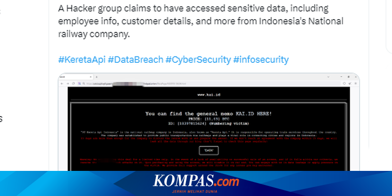 KAI Klaim Belum Ada Bukti Data Bocor, Pakar Ungkap Hal Sebaliknya