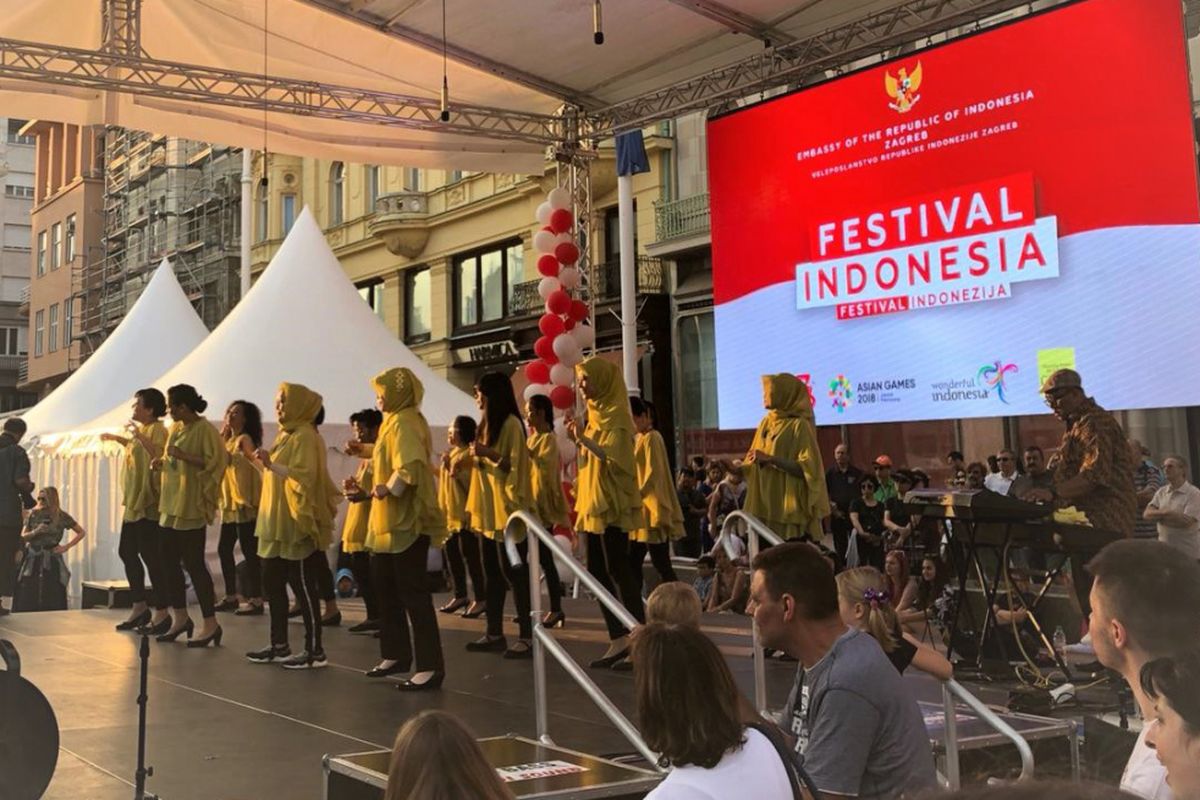 Tari Poco-Poco dan Joget Maumere Goyang Ribuan Warga di Zagreb