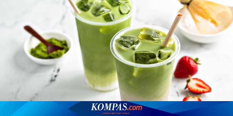 Resep Es Matcha Strawberry Cream ala Kafe, Minuman Segar Saat Panas