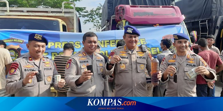 5 Truk Pengangkut 60 Ton Solar Ilegal Asal Muba Ditangkap Saat Menunggu ...