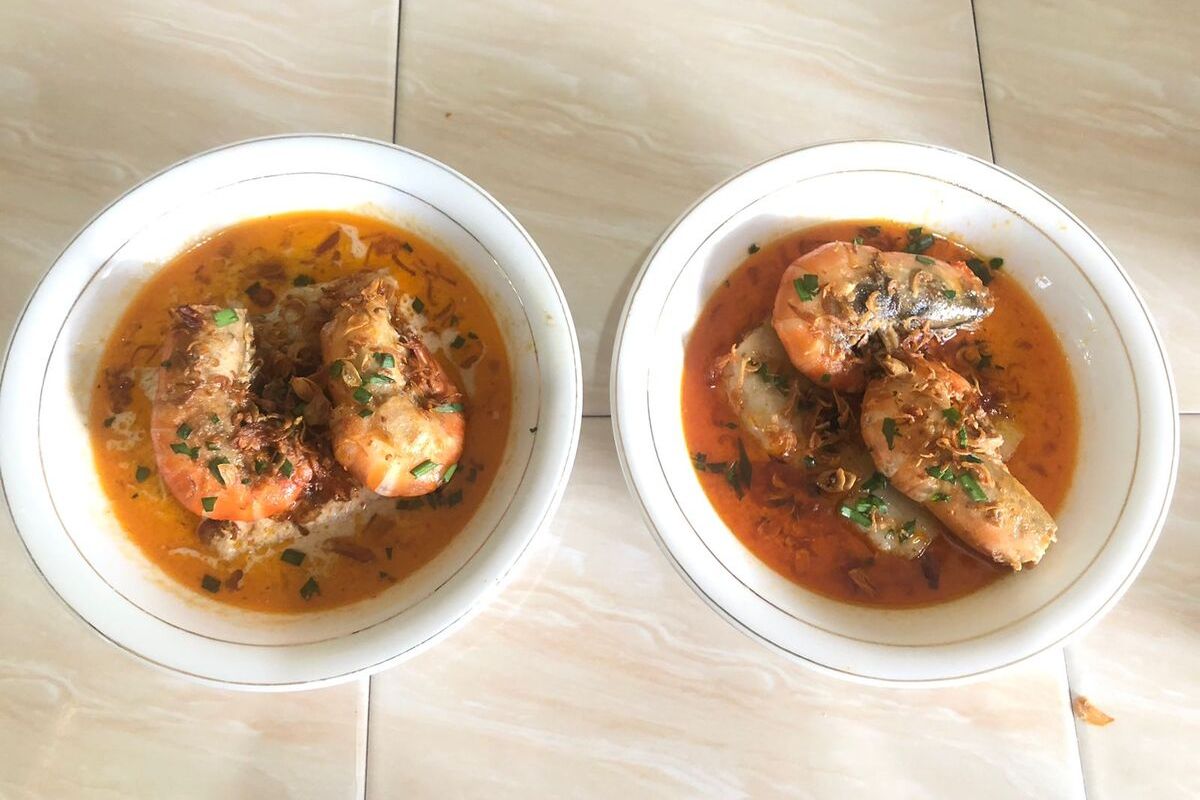 Menikmati Laksan Kuah Udang, Kuliner Khas Palembang untuk Berbuka Puasa
