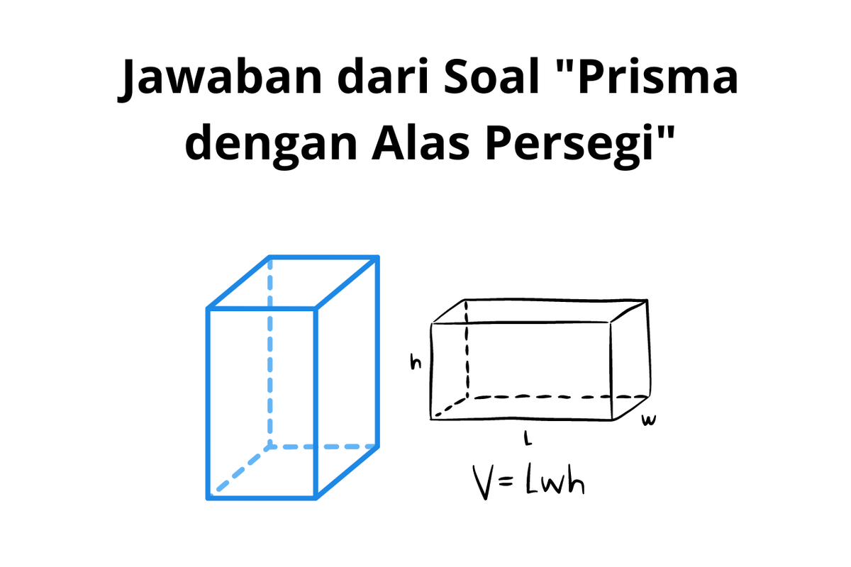 Jawaban dari Soal "Prisma dengan Alas Persegi"