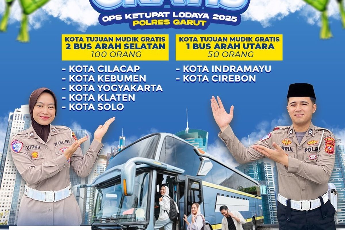 Mudik Gratis Polres Garut 2025: Ini Jadwal, Kota Tujuan, dan Cara Daftarnya