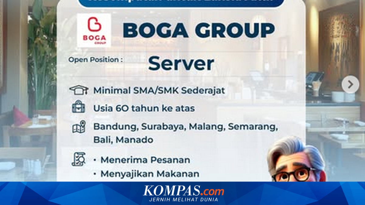 Boga Group Buka Lowongan Kerja Lansia, Cek Syarat dan Link Daftarnya