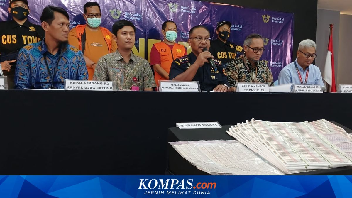 Bea Cukai Pasuruan Tangkap 2 Pengedar 62.517 Pita Cukai Palsu