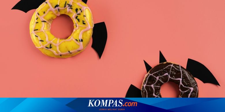 Resep Donat Cokelat Motif Jaring Laba-laba, Tema Halloween