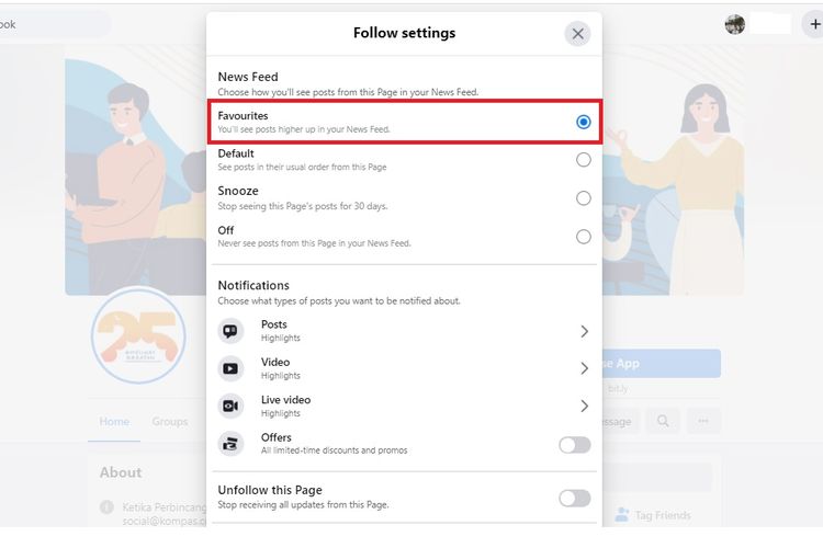 Cara Menggunakan Fitur Favourites di Facebook agar Tak Ketinggalan Berita