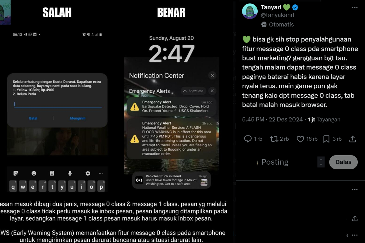 Cara Menghentikan SMS Pop-up yang Mengganggu