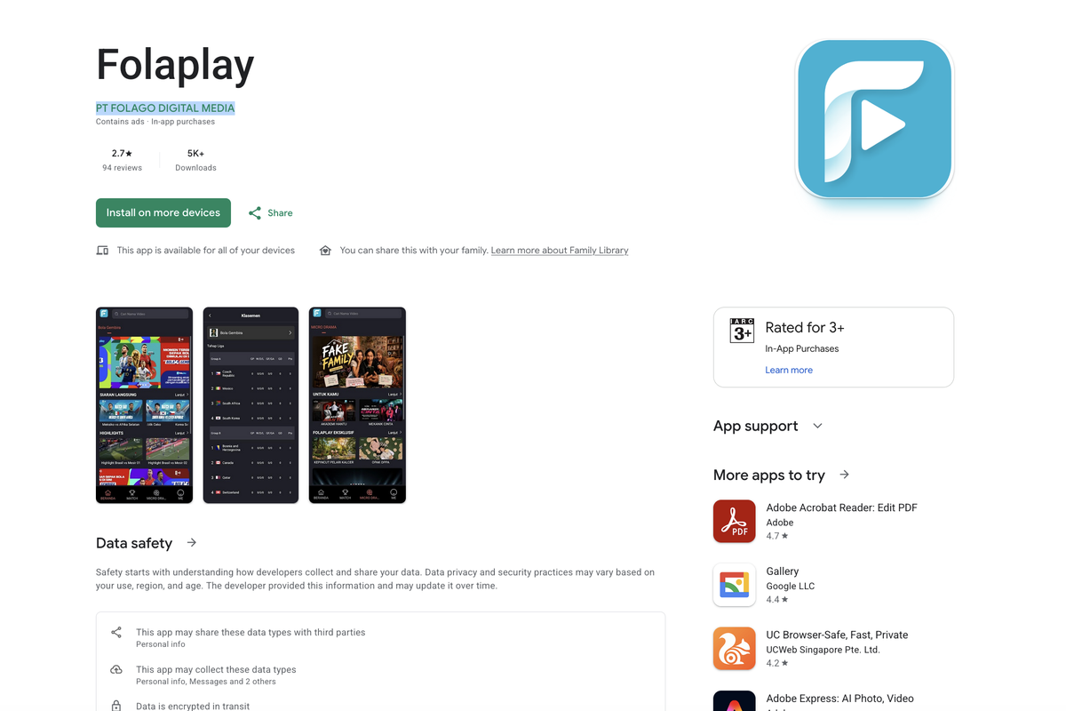 Cara Download Folaplay di Android untuk Nonton Piala Dunia 2026