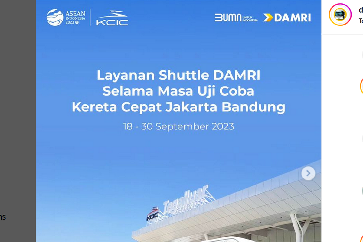 Jadwal Layanan Shuttle Bus DAMRI Rute Stasiun Tegalluar-Gedebage Gratis