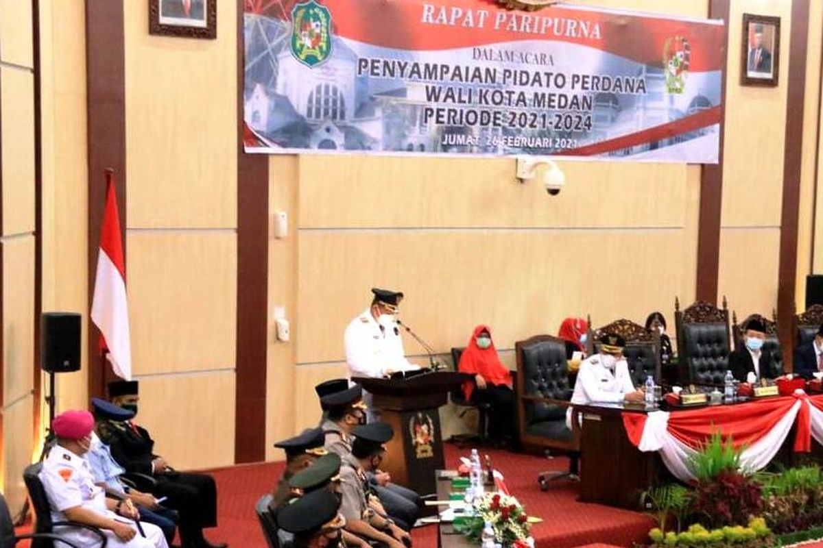 Pidato Perdana, Wali Kota Bobby Nasution Minta Semua Pihak Bantu Bangun Kota Medan