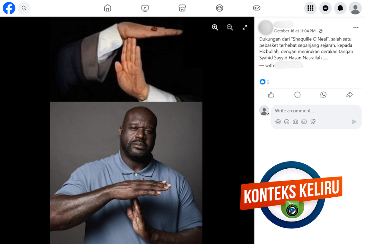 INFOGRAFIK: Konteks Keliru, Gestur Tangan Shaq Bukan Dukungan untuk ...