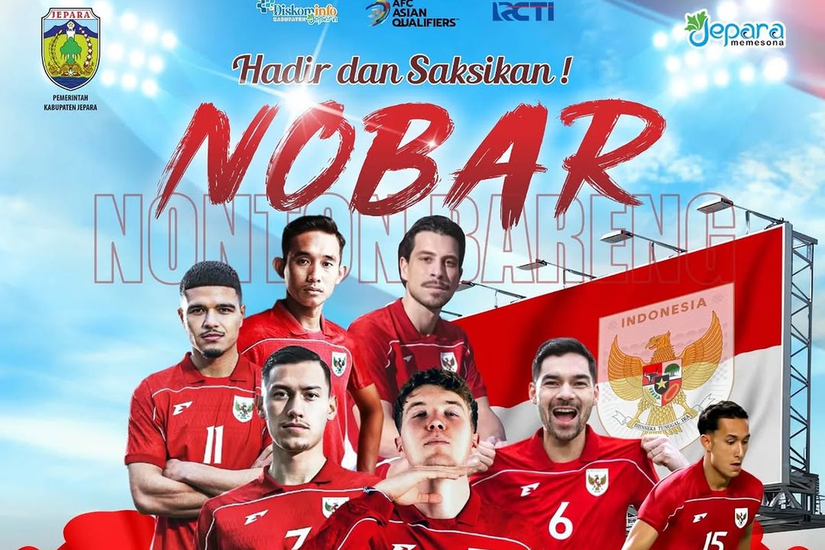 Lokasi Nobar Gratis Laga Timnas Indonesia vs Irak di Jepara, Mulai Jam ...