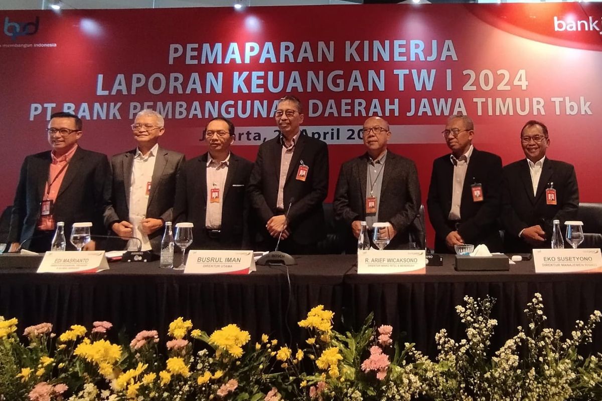 Bank Jatim Cetak Laba Rp 310 Miliar pada Kuartal I-2024