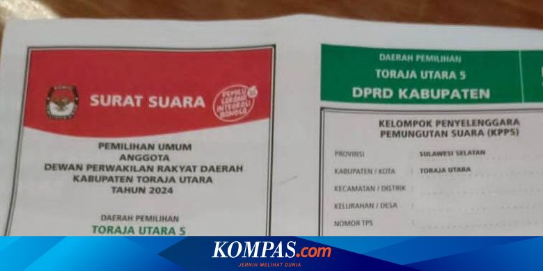 Surat Suara DPRD Toraja Utara Nyasar ke Kota Palopo