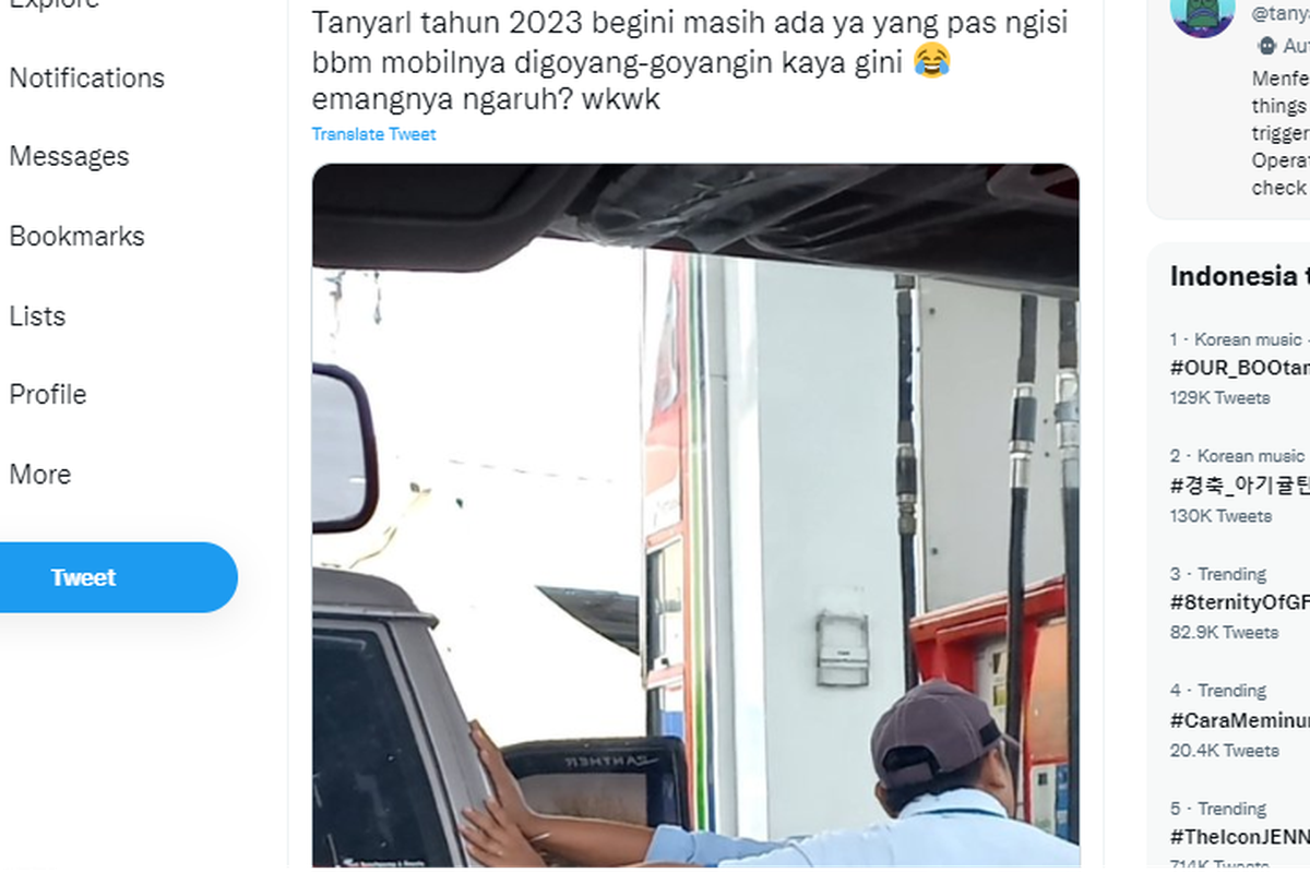Ramai soal Menggoyang-goyangkan Mobil Saat Mengisi BBM, Apa Bahayanya?