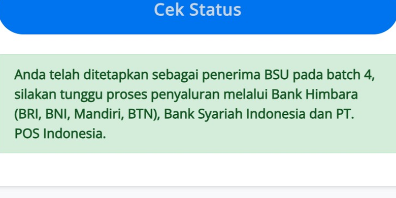 Foto : Cek Sekarang, Ini Tanda BSU Tahap 4 Sudah Cair di bsu.kemnaker.go.id