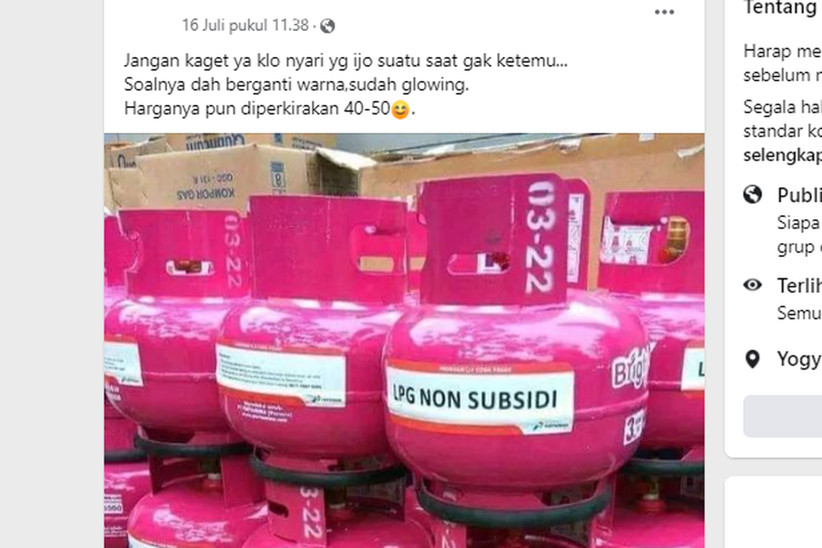 Beredar Foto Bright Gas 3 Kg Harga Rp 40.000-50.000 Disebut Pengganti ...