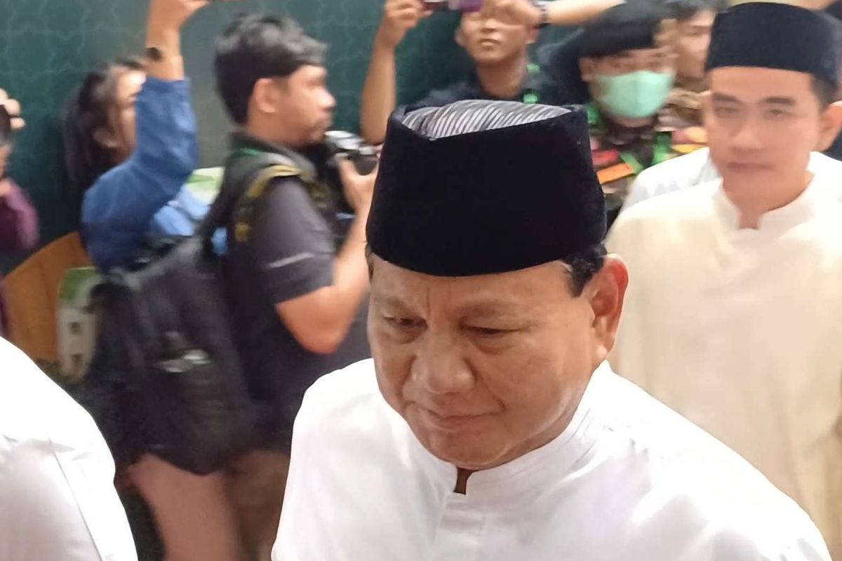 Prabowo Tiba di Acara Halal Bihalal PBNU, Diantar Gibran Masuk Gedung
