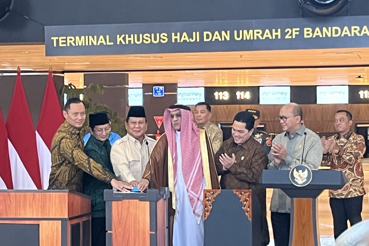 Prabowo Resmikan Terminal Haji dan Umrah Bandara Soekarno-Hatta