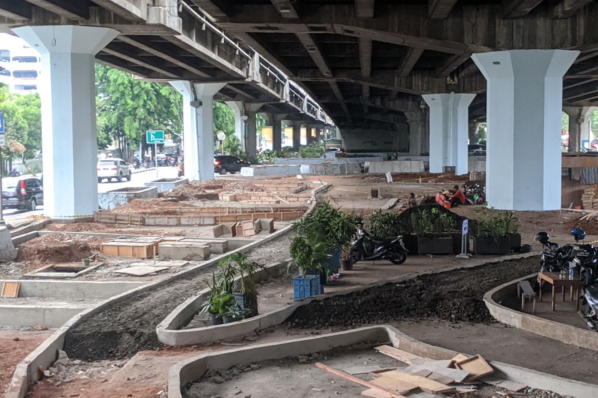 Taman di Kolong Tol Wiyoto Wiyono Bakal Manjakan Calon Penumpang ...
